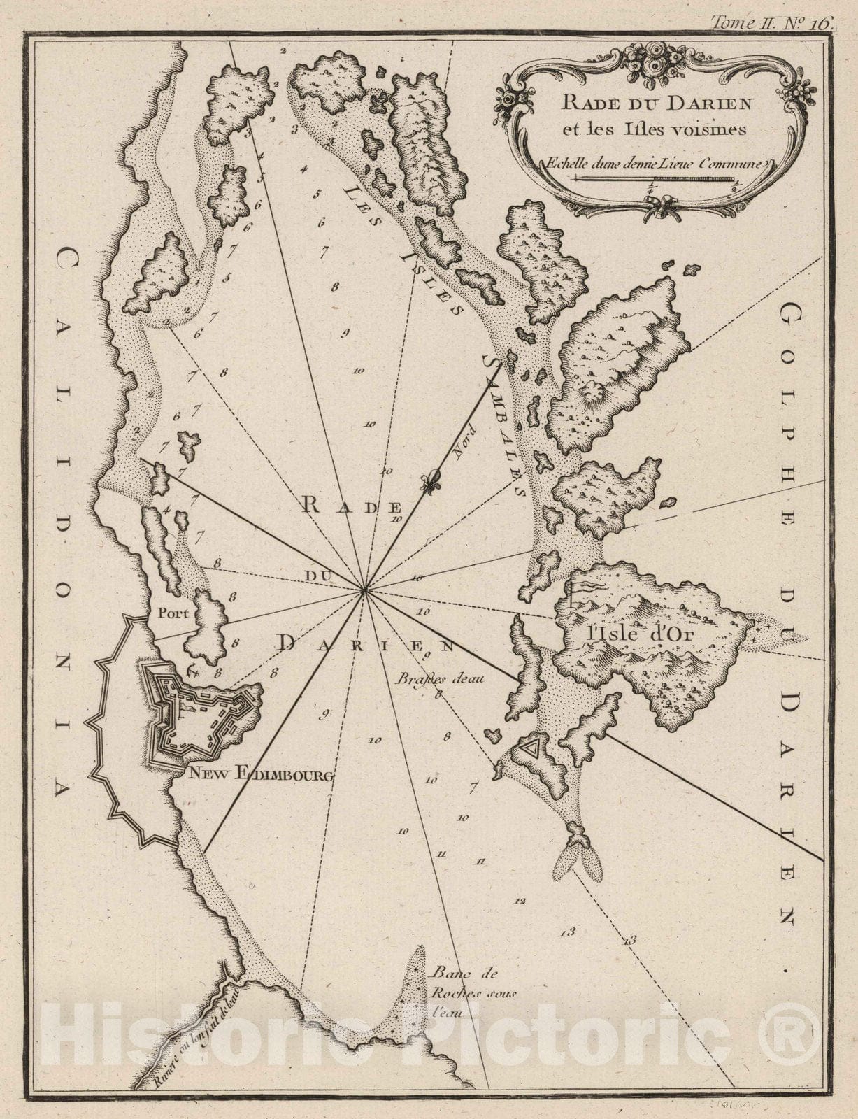 Historic Map : Panama, Caledonia Bay Region (Panama) 1764 Rade du Dari ...
