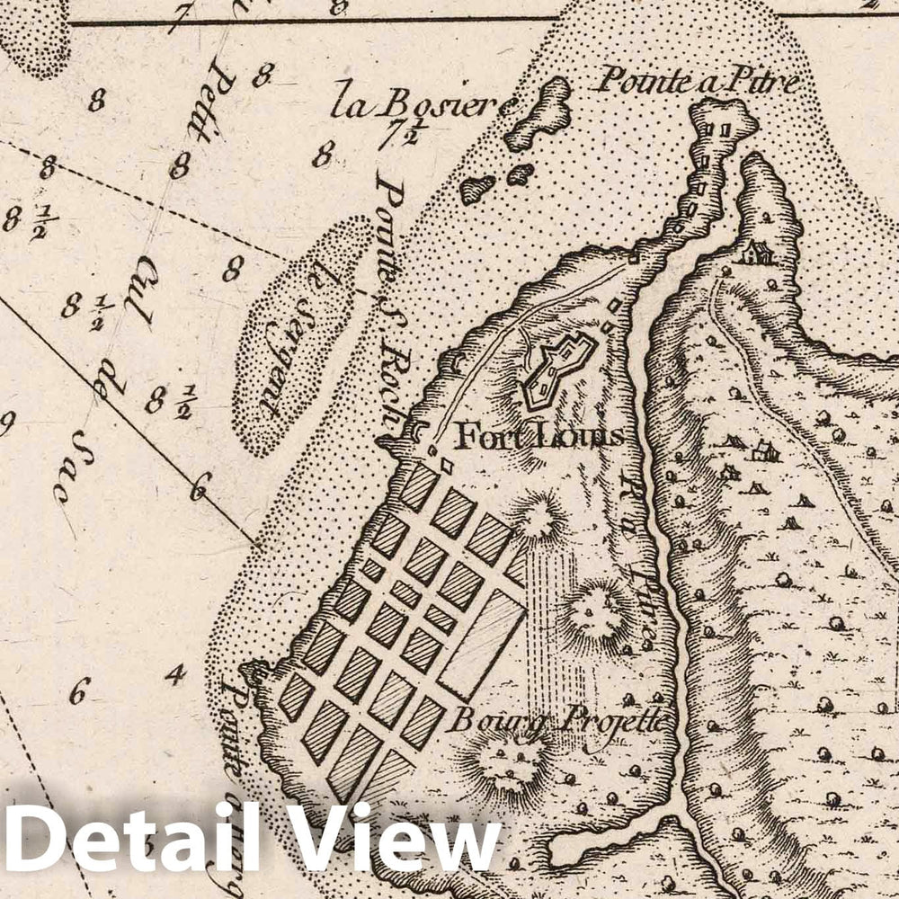 Historic Map : Guadeloupe , Port-Louis (Guadeloupe), West Indies 1764 ...
