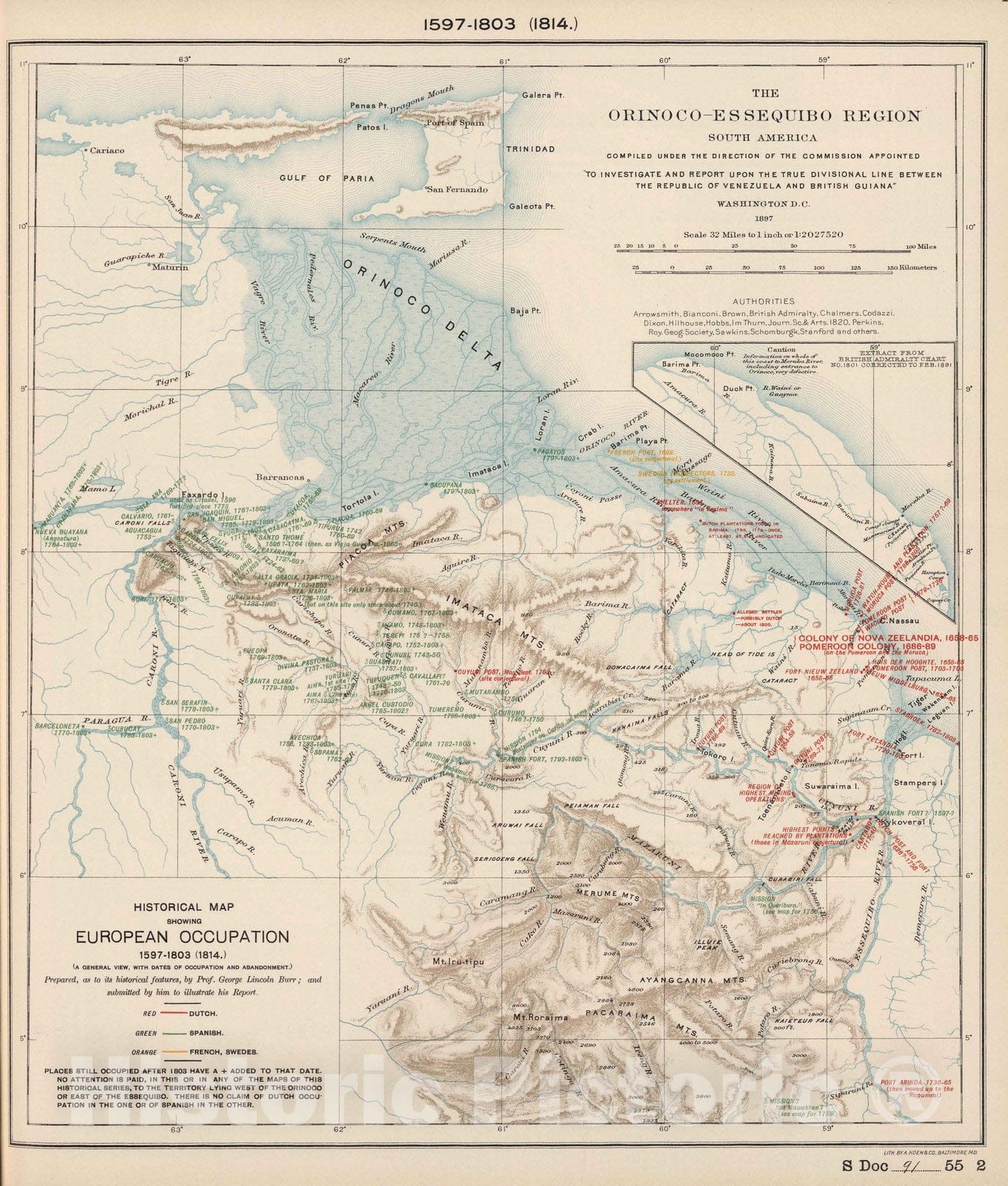 Historic Map : National Atlas - 1897 Grand View of European Occupation ...