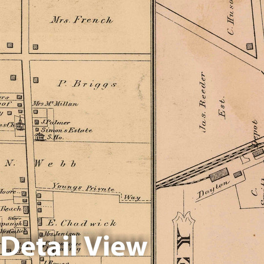Historic Map : 1876 Eddytown. Starkey. Rock Stream, Yates County, New ...