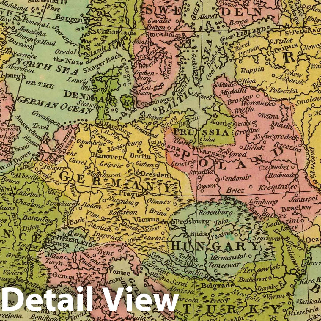 Historic Map : 1811 Europe. v1 - Vintage Wall Art – Historic Pictoric