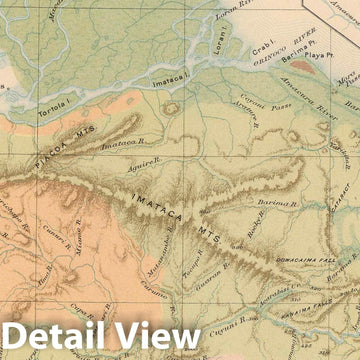Historic Map : National Atlas - 1897 Forests and Savannas. - Vintage W ...