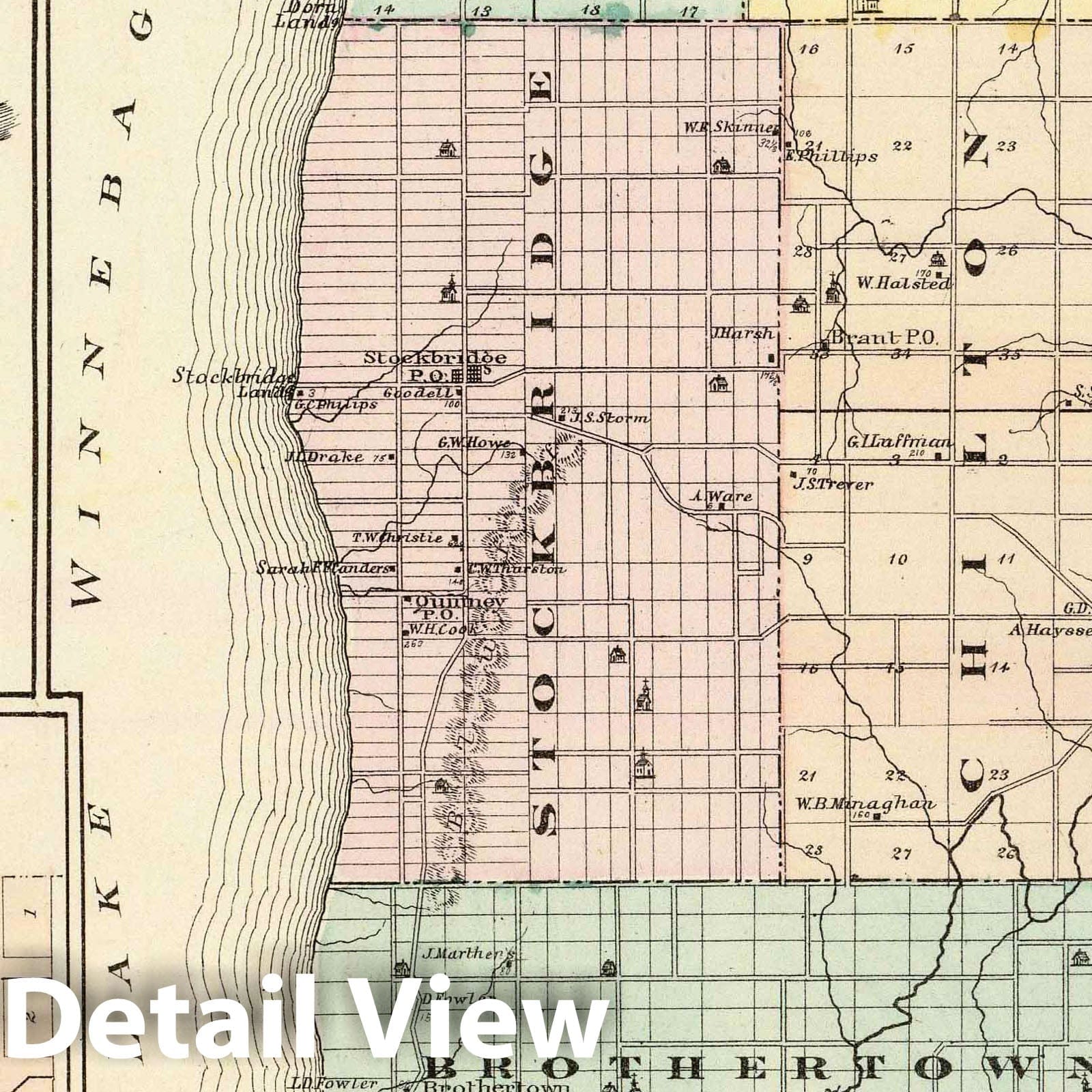 Historic Map : 1878 Map of Calumet County, State of Wisconsin, and Gra - Historic Pictoric