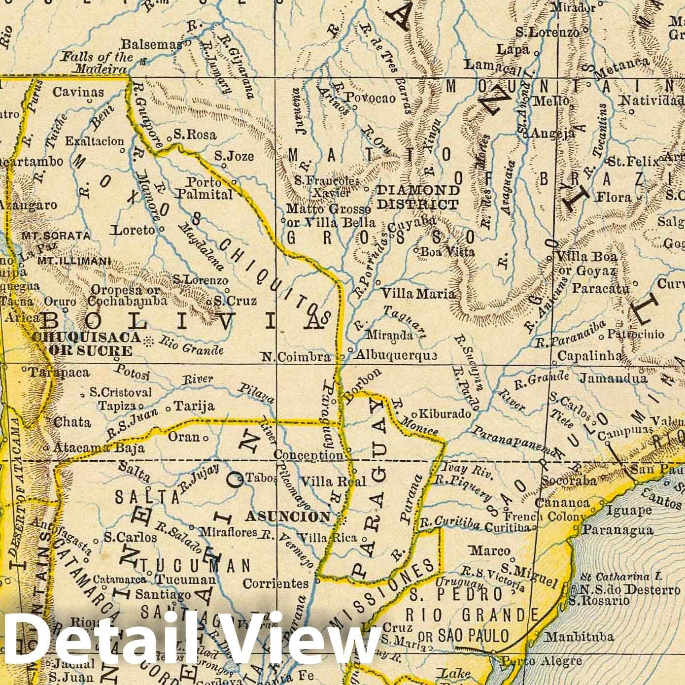 Historic Map : National Atlas - 1879 South America. - Vintage Wall Art ...