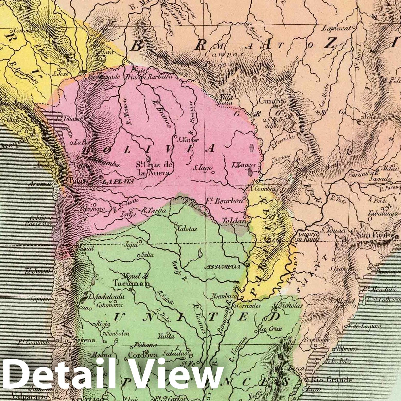 Historic Map : 1835 South America : Vintage Wall Art – Historic Pictoric