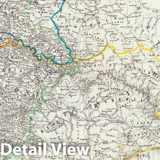 Historic Wall Map : Germany, Europe, Central 1849 Carta generale della ...