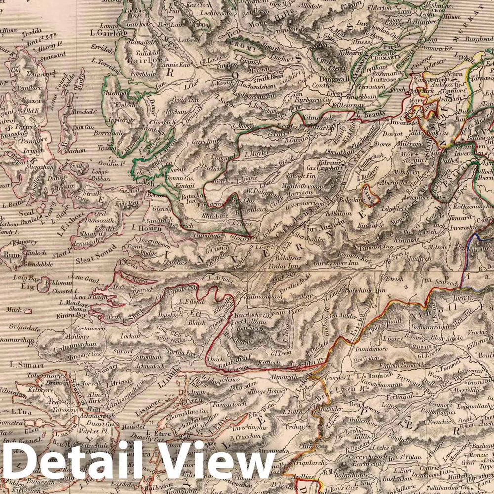 Historic Map : 1841 Scotland. - Vintage Wall Art – Historic Pictoric