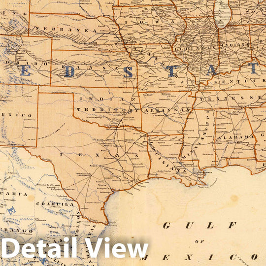 Historic Map : 1873 Topographical map of the United States. - Vintage ...