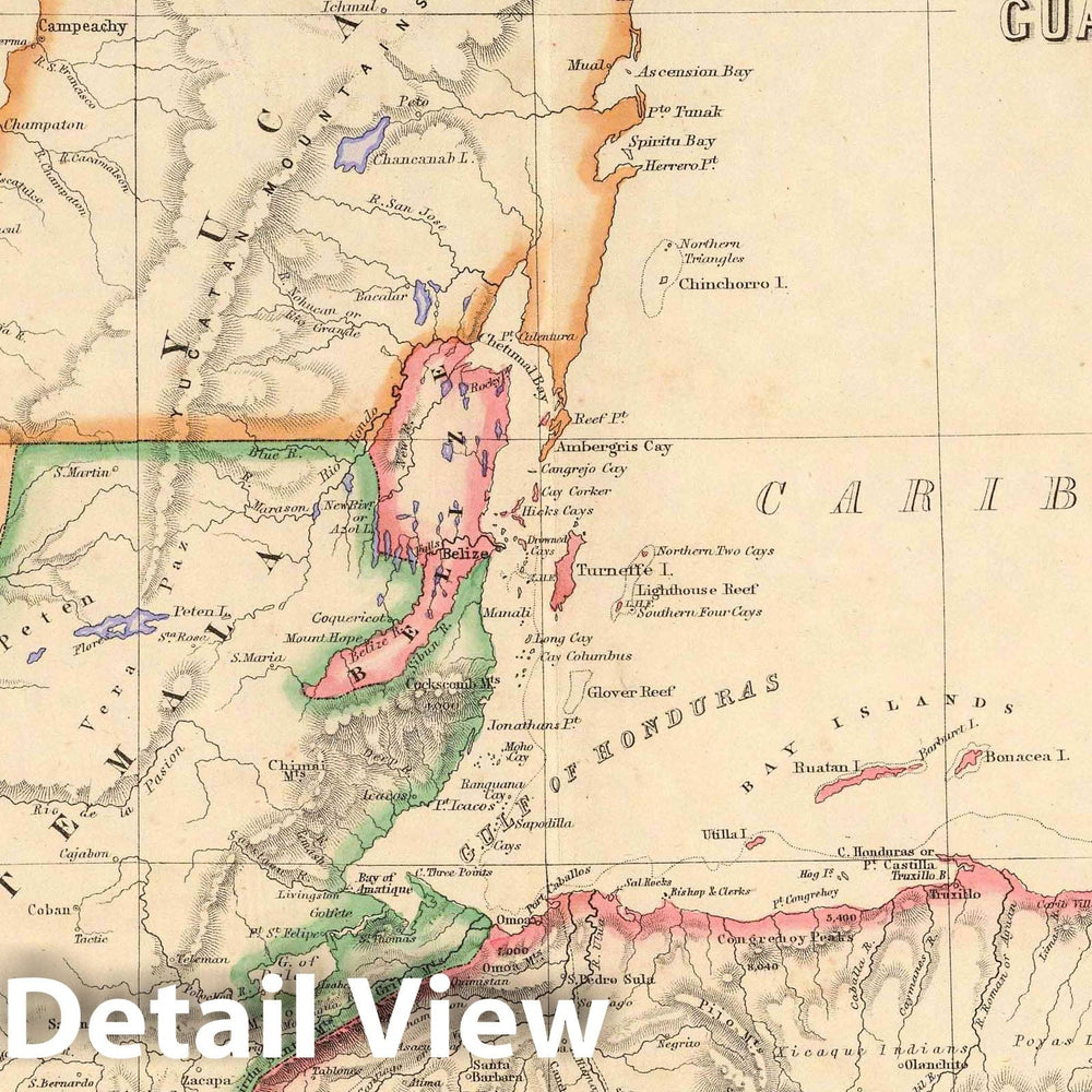 Historic Map : 1857 Central America. v2 - Vintage Wall Art – Historic ...