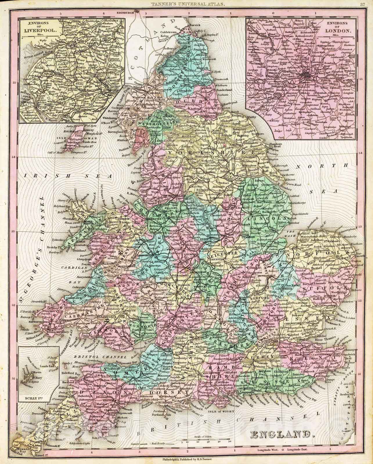 Historic Map : 1836 England. v1 - Vintage Wall Art – Historic Pictoric