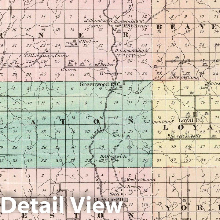 Historic Map : 1878 Map of Clark County, State of Wisconsin. - Vintage ...