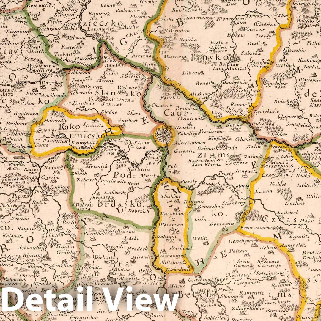 Historic Map : 1654 Kingdom of Bohemia, Czech Republic. - Vintage Wall ...