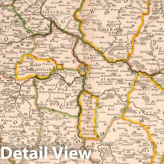 Historic Map : 1654 Kingdom of Bohemia, Czech Republic. - Vintage Wall ...