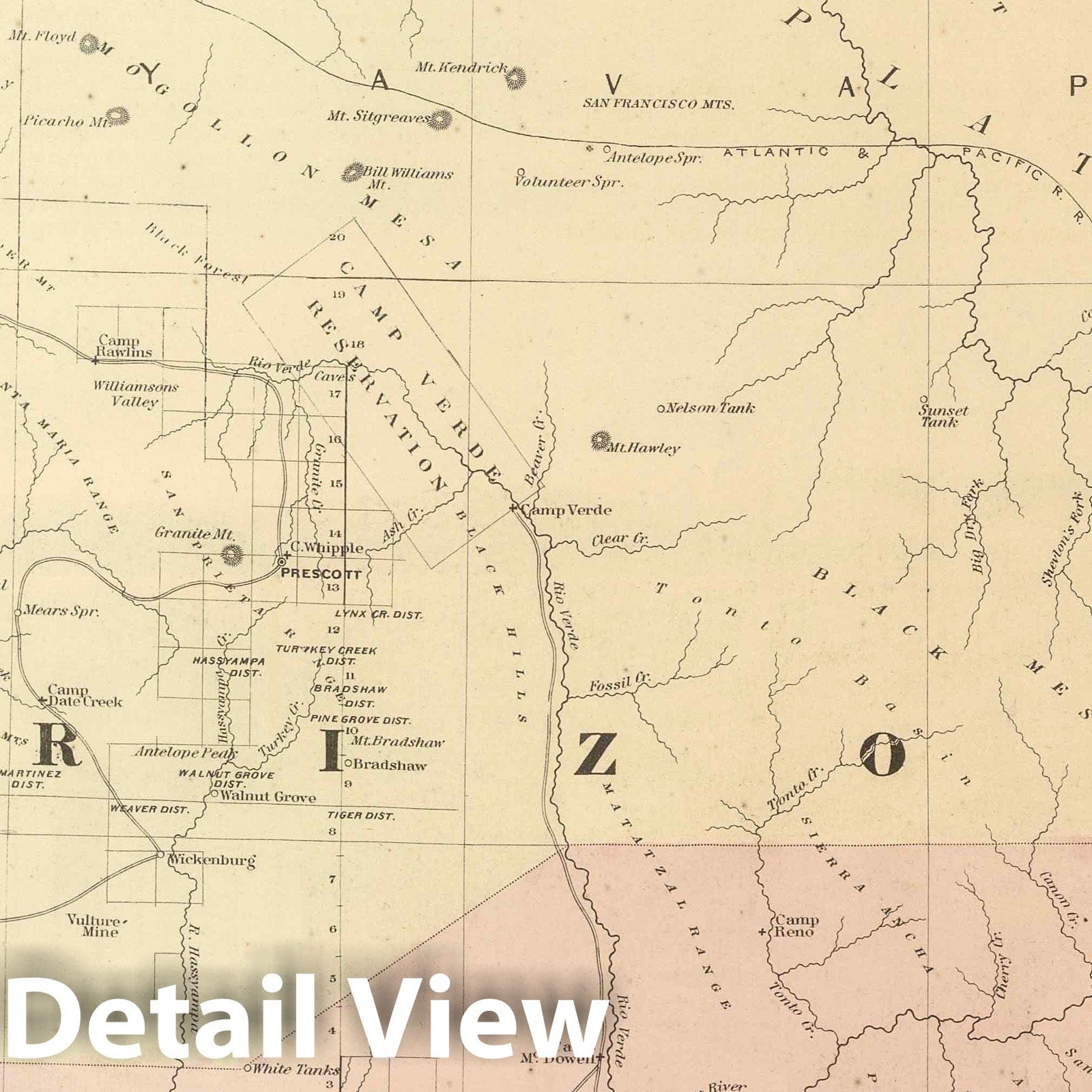 Historic Map : Commercial Reference Book - 1875 Arizona. - Vintage Wal – Historic Pictoric