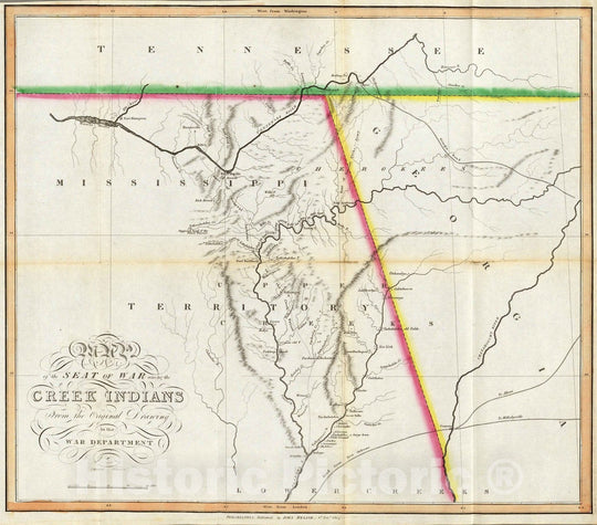 Historic Map : National Atlas - 1815 Map of the Seat of War among the ...