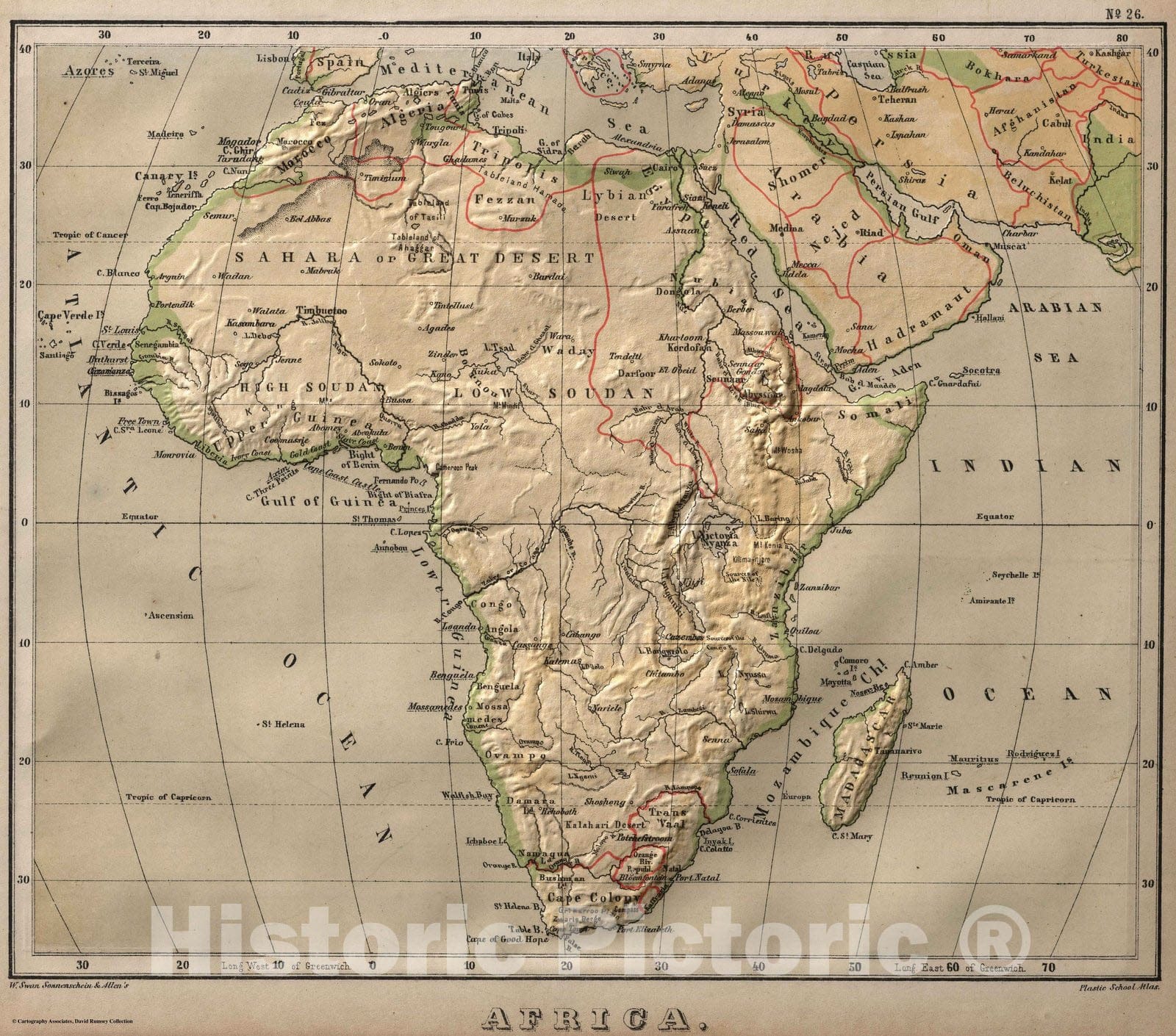 Historic Map : 1880 Africa. v1 - Vintage Wall Art – Historic Pictoric