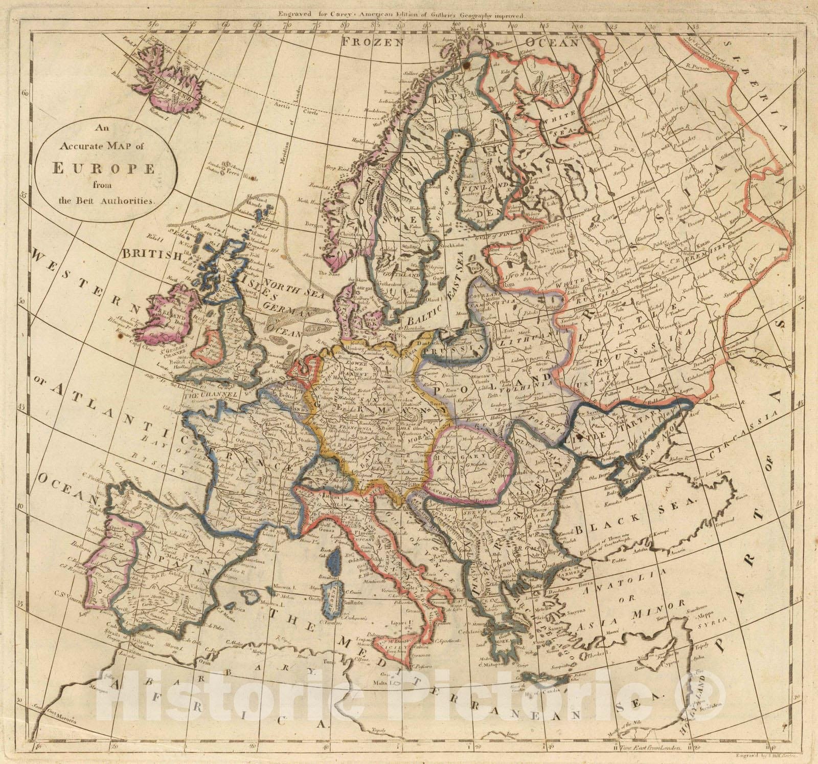 Historic Map : 1811 Map of Europe. - Vintage Wall Art – Historic Pictoric