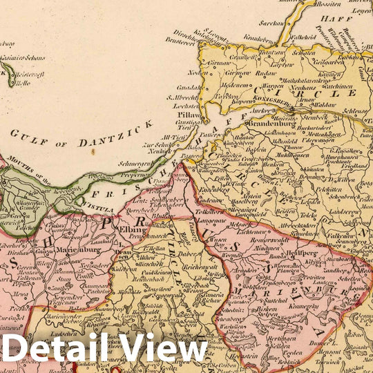 Historic Map : 1791 A New Map of Prussia. - Vintage Wall Art – Historic ...