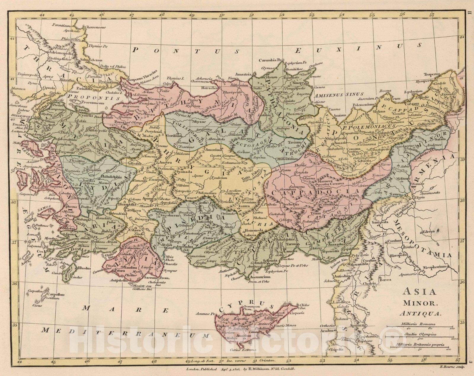 Historic Map : 1815 Asia Minor Antiqua. - Vintage Wall Art – Historic ...