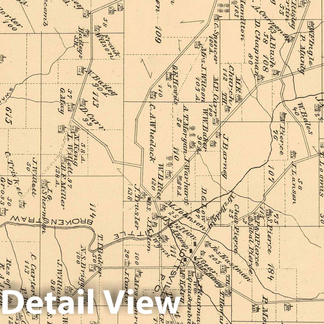 Historic Map : 1878 Freehold, Warren County, Pennsylvania. - Vintage W ...