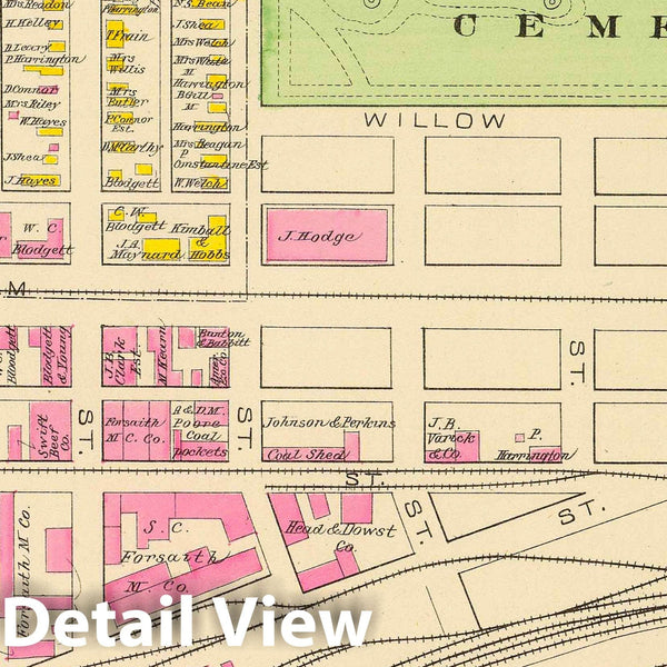 Historic Map : 1892 Manchester, N.H, part. - Vintage Wall Art ...