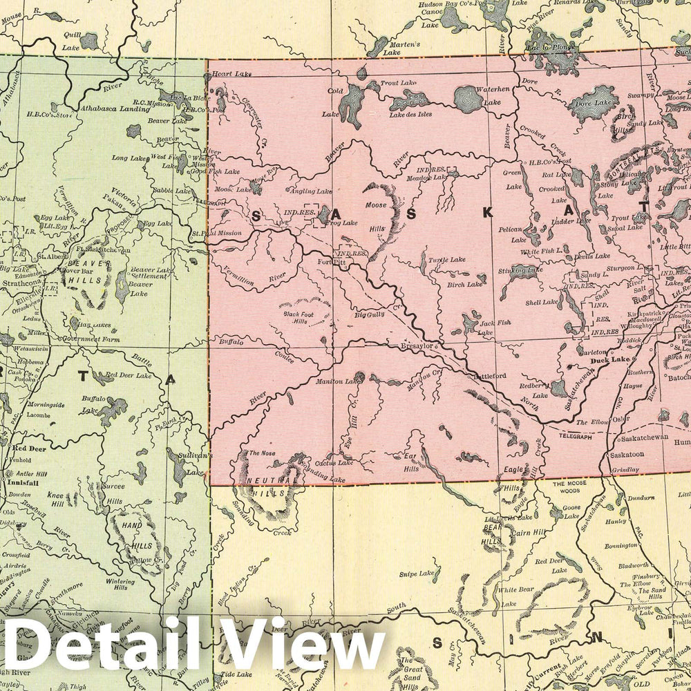 Historic Map : 1901 Map of Alberta, Assiniboia, Athabasca and Saskatch ...