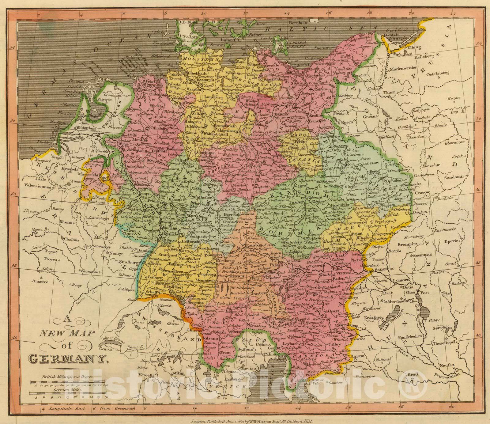 Historic Map : 1811 Germany. v2 - Vintage Wall Art – Historic Pictoric