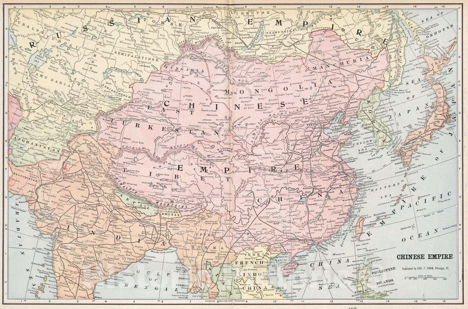 Historic Map : 1901 Chinese Empire - Vintage Wall Art – Historic Pictoric