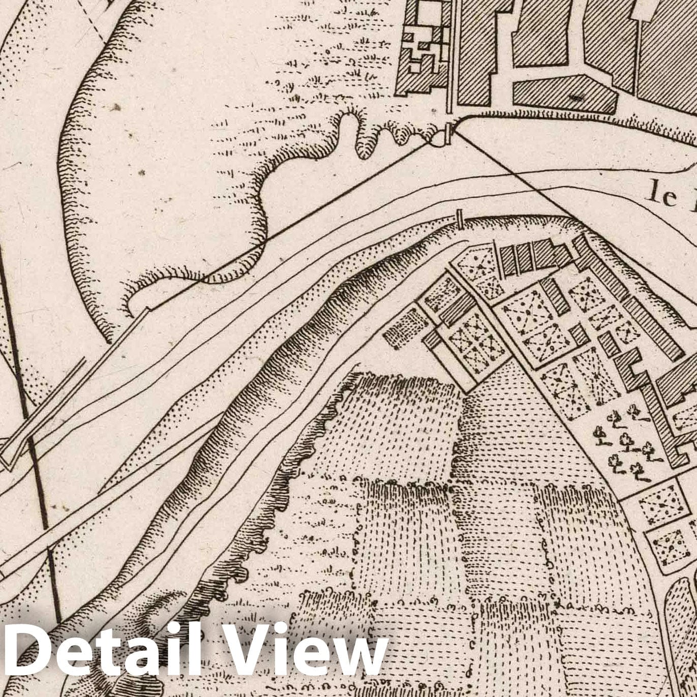 Historic Map : France , St. Vallery France, 1764 Plan du port et bourg ...