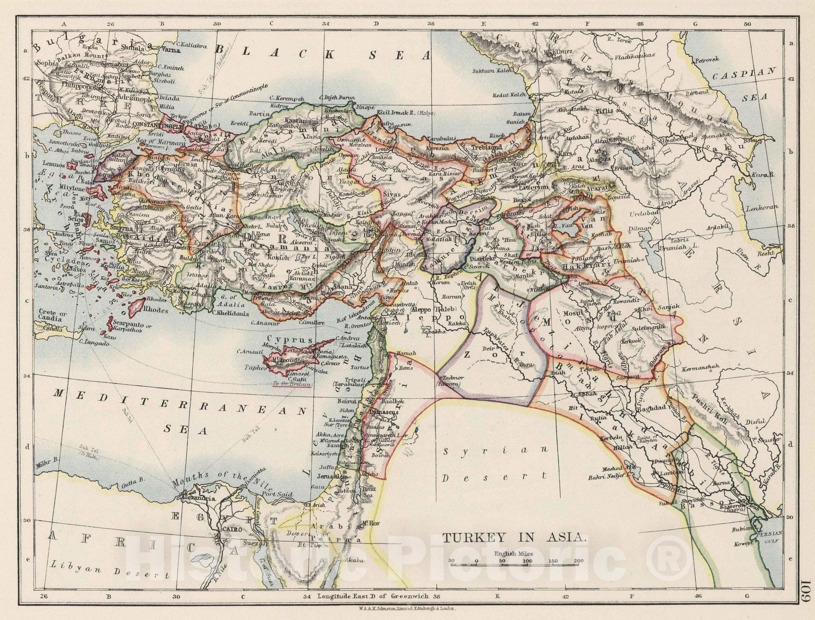 Historic Map : 1906 Turkey in Asia. - Vintage Wall Art – Historic Pictoric