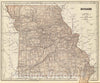Historic Map : National Atlas - 1845 Missouri. - Vintage Wall Art ...