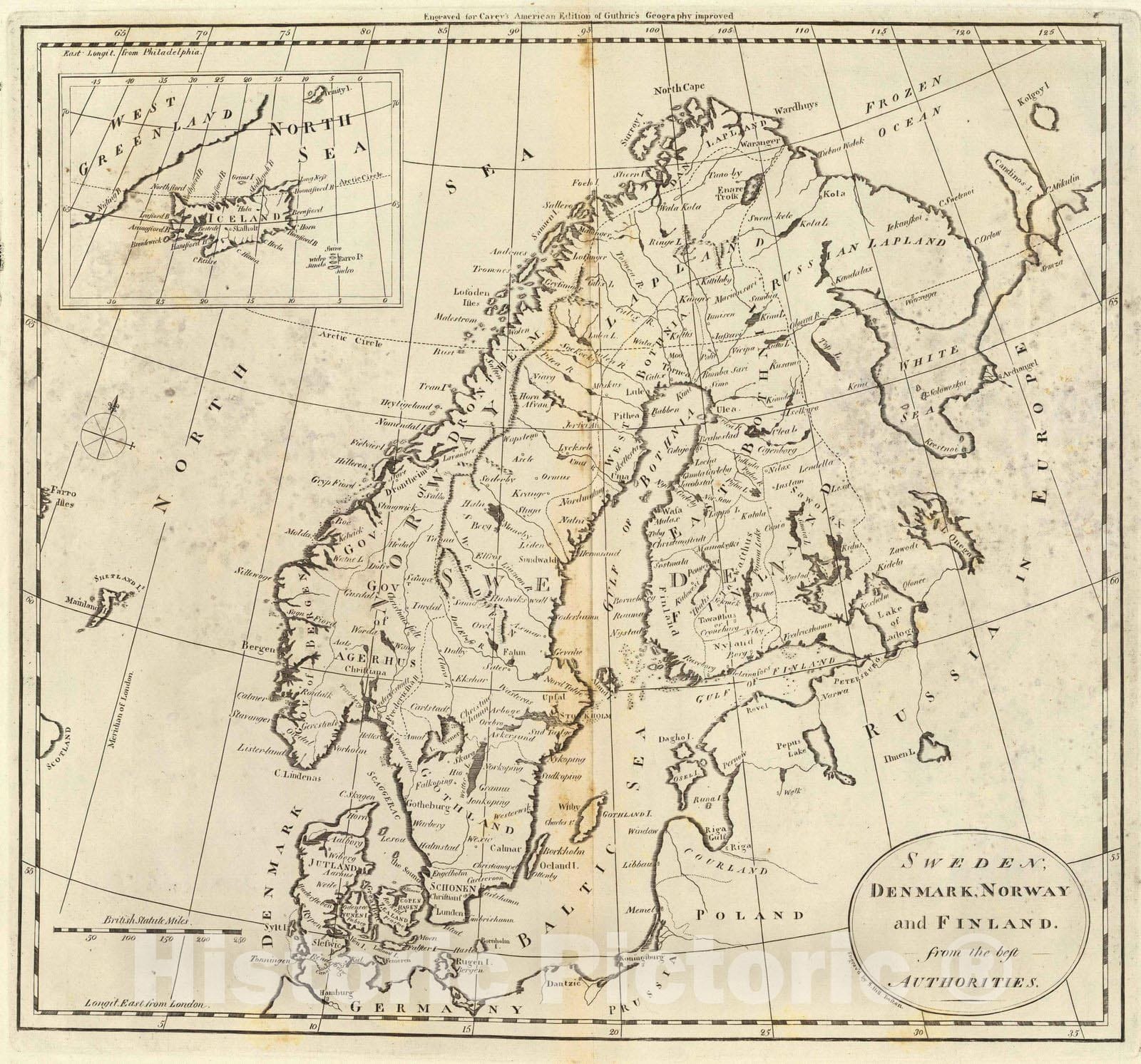 Historic Map : 1796 Sweden, Denmark, Norway and Finland. - Vintage Wal ...