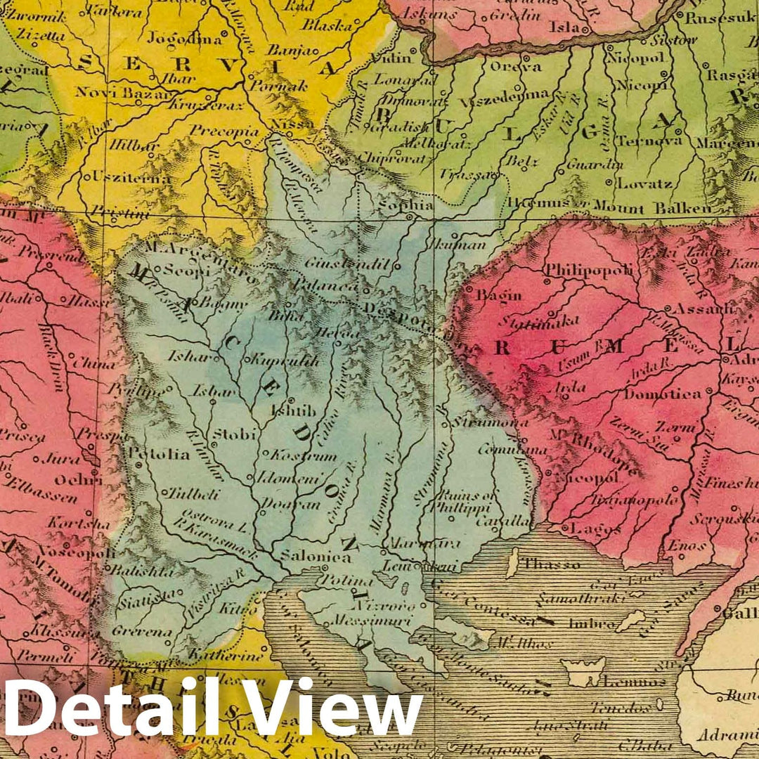 Historic Map : 1845 Turkey In Europe. v2 - Vintage Wall Art – Historic ...