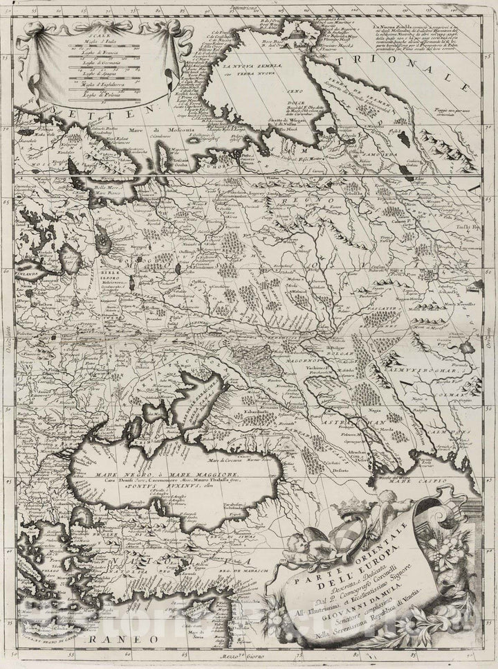 Historic Map : 1693 Parte Orientale dell' Europa. - Vintage Wall Art ...