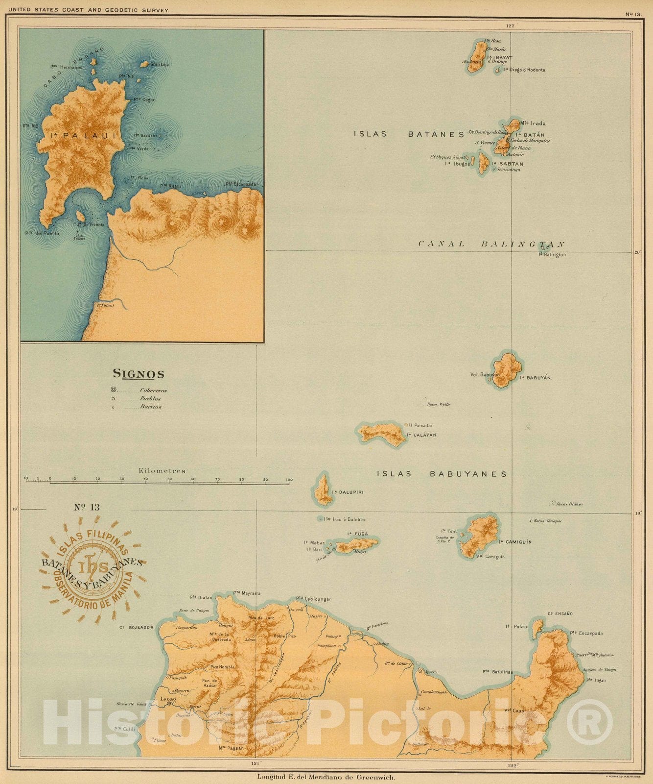 Batanes Babuyanes Philippines 1899 Historical Map Print – Historic Pictoric