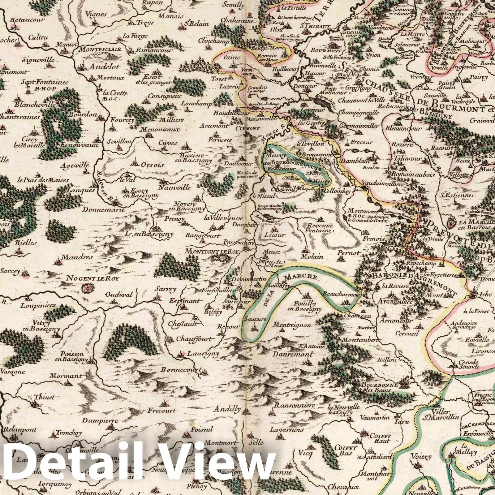 Historic Map : Toulois , France 1699 Le Toulois (southwestern sheet ...