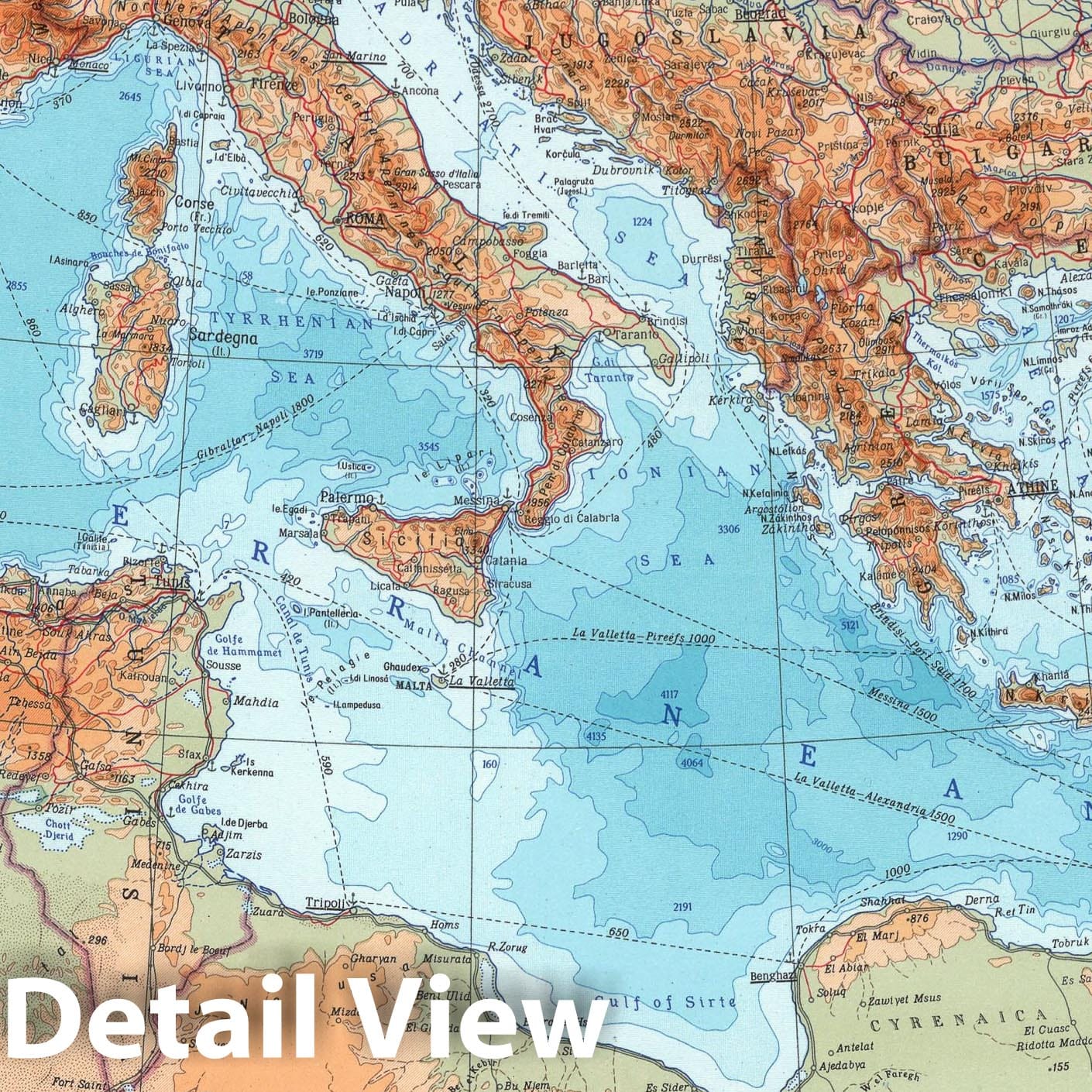World Map Mediterranean Sea