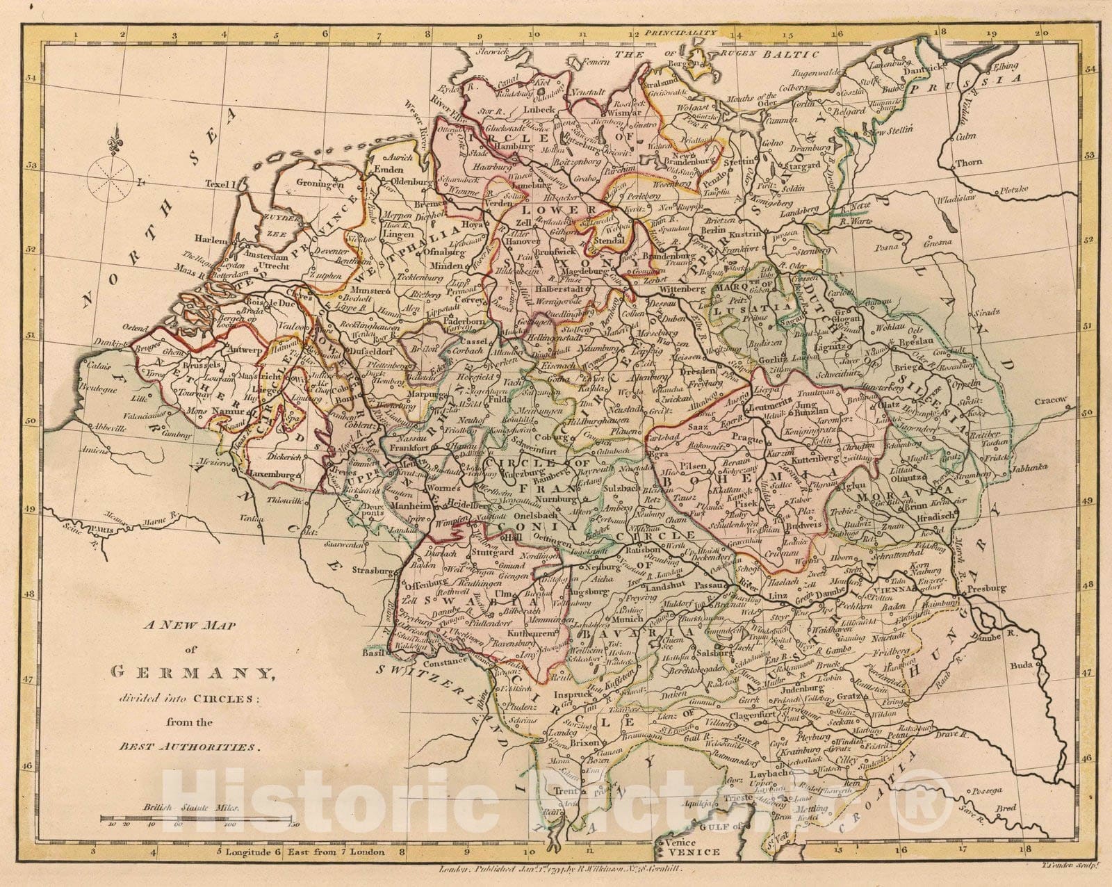 Historic Map : 1791 Germany. v1 - Vintage Wall Art – Historic Pictoric