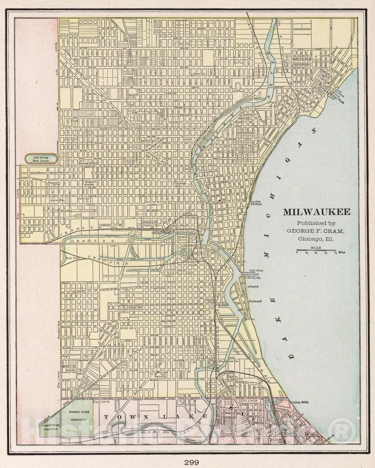 Historic Map : 1901 Milwaukee - Vintage Wall Art – Historic Pictoric