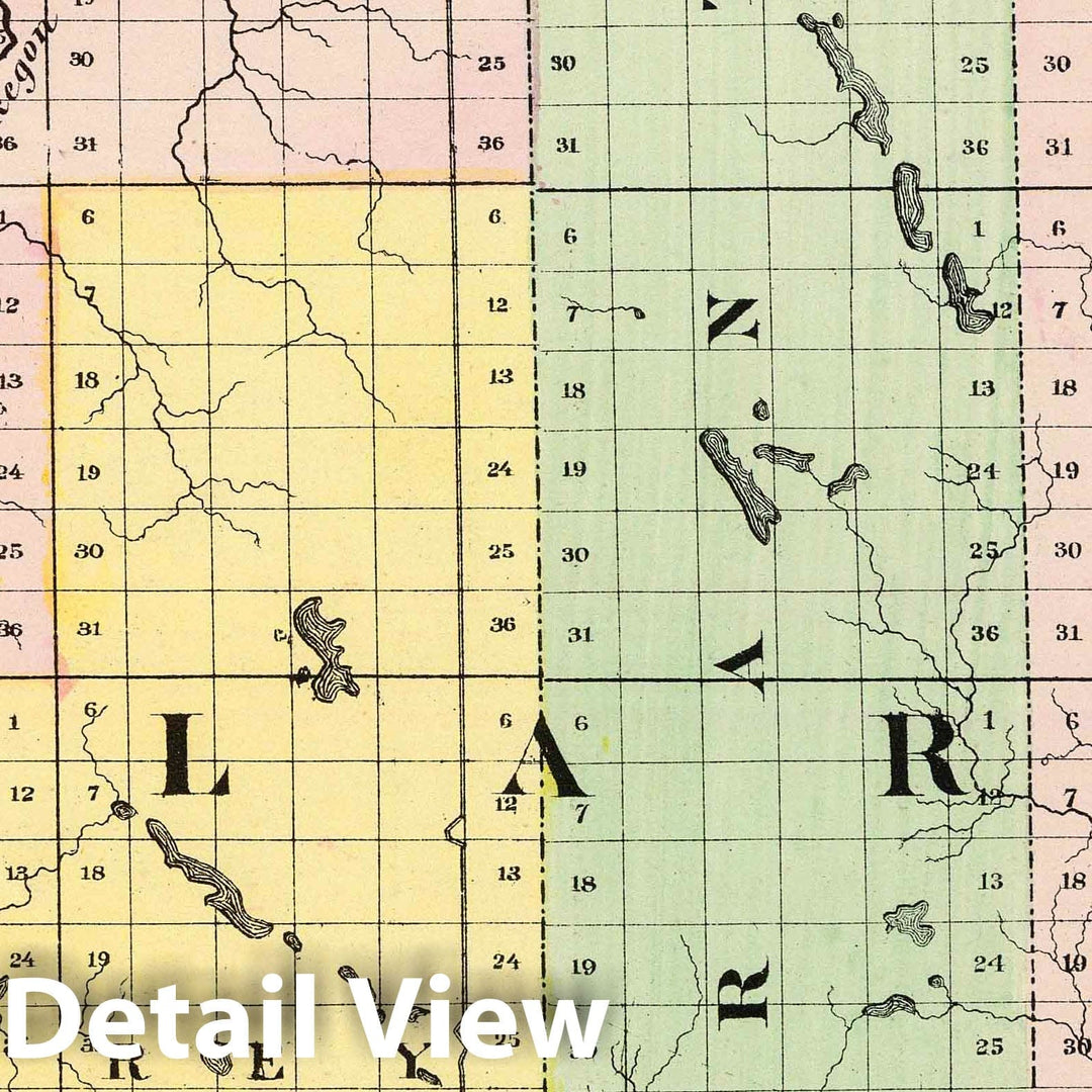 Historic Map : 1873 (Map of Clare County, Michigan) - Vintage Wall Art ...