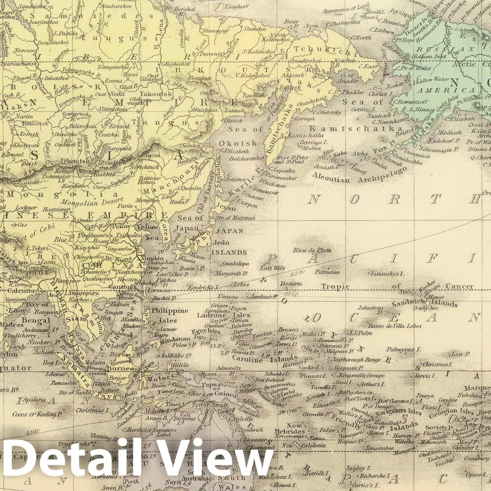 Historic Map : 1854 The World On Mercator's Projection. - Vintage Wall ...