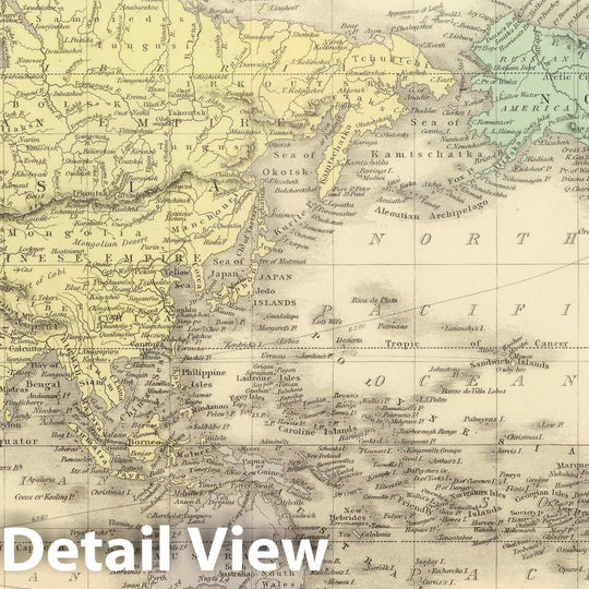 Historic Map : 1854 The World On Mercator's Projection. - Vintage Wall ...