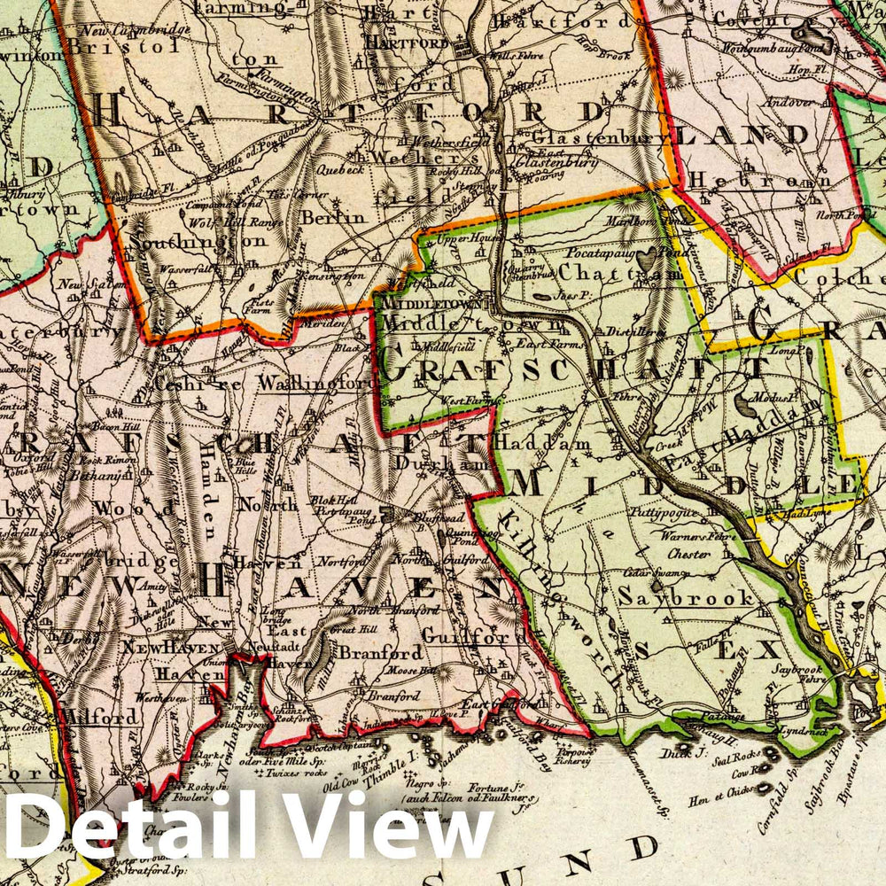 Historic Map : 1796 Connecticut. v1 - Vintage Wall Art – Historic Pictoric