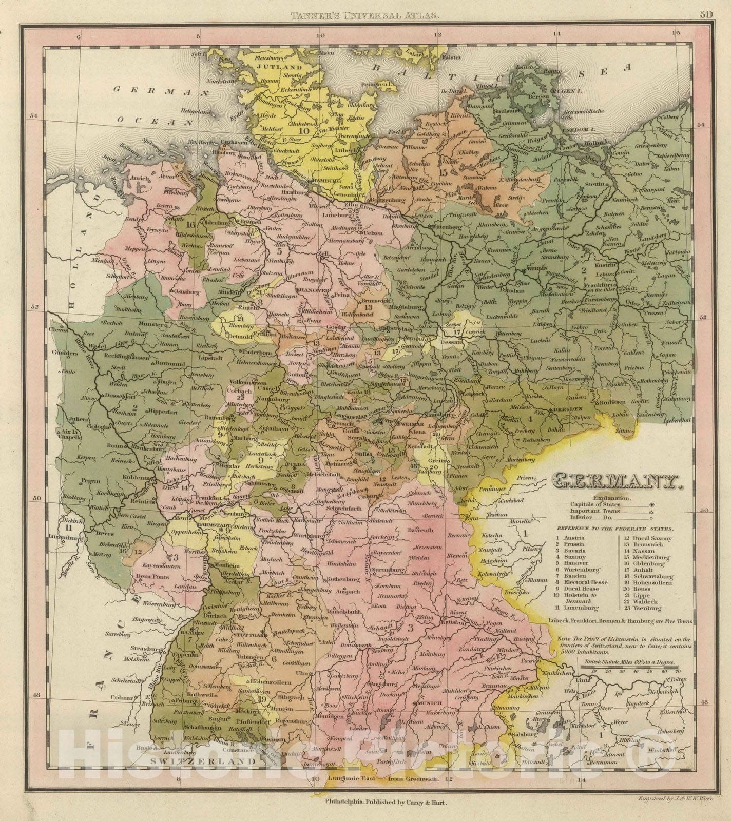 Historic Map : 1845 Germany. v1 - Vintage Wall Art – Historic Pictoric