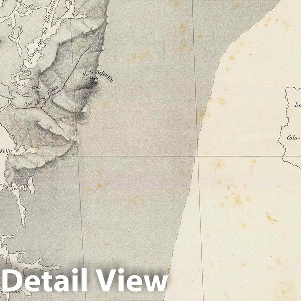 Historic Map : Chile, 1884 (Mapa de la Republica de Chile 10) , Vintag ...