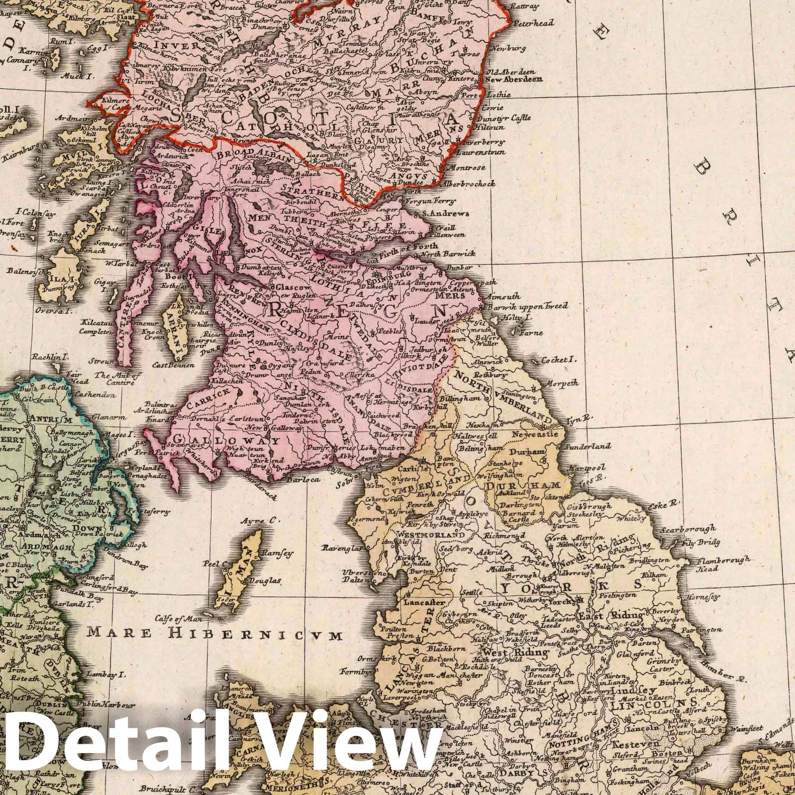 Historic Map : Great Britain 1749 Regnorum Magnae Britanniae et Hibern ...