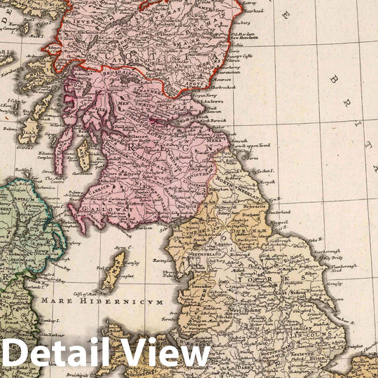 Historic Map : Great Britain 1749 Regnorum Magnae Britanniae et Hibern ...