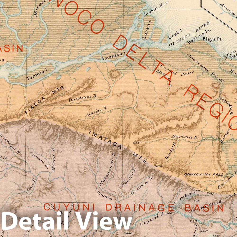 Historic Map : National Atlas - 1897 Drainage Basins. - Vintage Wall A ...