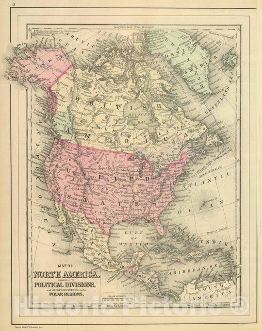 Historic Map : 1886 North America. v1 - Vintage Wall Art – Historic ...