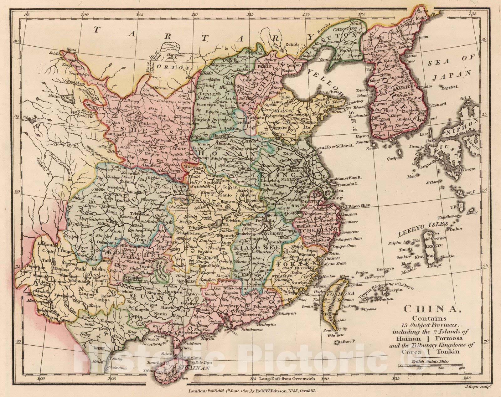 Historic Map : 1801 China. v1 - Vintage Wall Art – Historic Pictoric